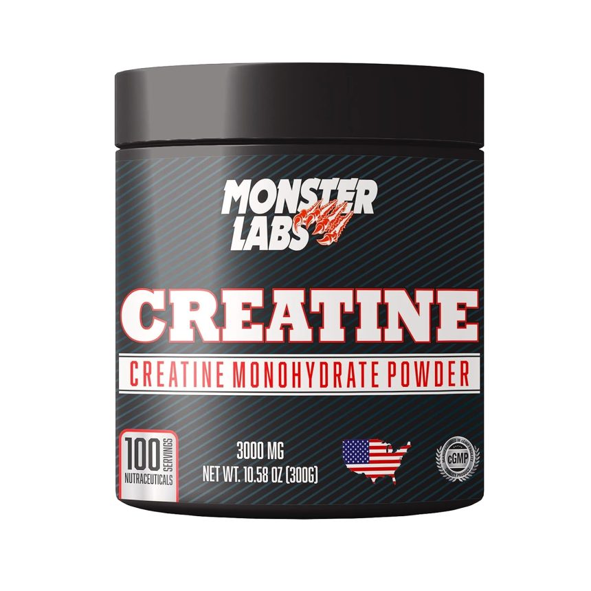 Monster Labs Monohydrate Creatine Unflavored 300g,100 Servings - Gym ...